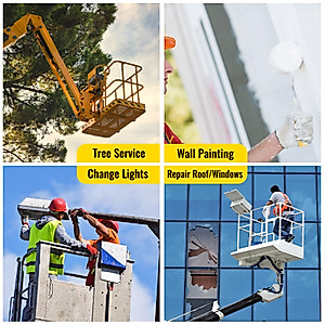 KODOM Forklift Safety Cage 36''x36'', Forklift Work Platform 1200LBS Capacity with 4 Universal Swivel Wheels, Collapsible Lift Basket Aerial Rails Aerial Platform