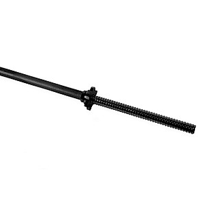 CAP Barbell 72" Standard Solid Threaded Bar, Black