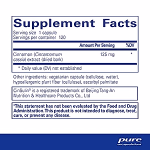 Pure Encapsulations Cinnamon WS | Patented Water-Soluble Extract for Healthy Carbohydrate Metabolism | 120 Capsules
