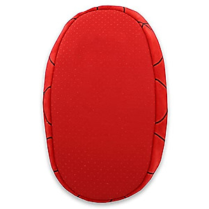 Marvel Spider-Man Mooshy Plush Adult Mens Slippers (Medium, Red)