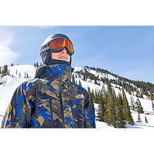 Giro Roam Ski Goggles - Snowboard Goggles for Men, Women & Youth - Black Wordmark Strap with Amber Scarlet/Yellow Lenses