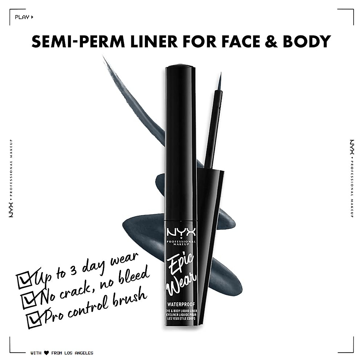 NYX PROFESSIONAL MAKEUP Epic Wear Liquid Liner, Long-Lasting Waterproof Eyeliner - Stone Fox