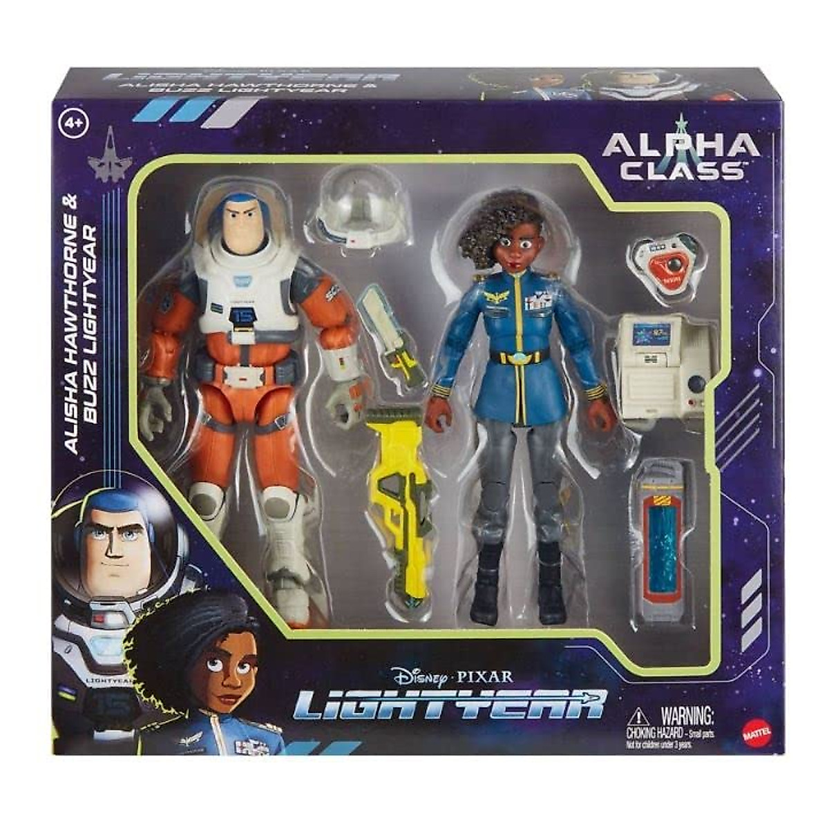 Disney Lightyear Alpha Class Alisha Hawthorne & Buzz Lightyear Articulated Action Figure 2 Pack Lightyear Movie