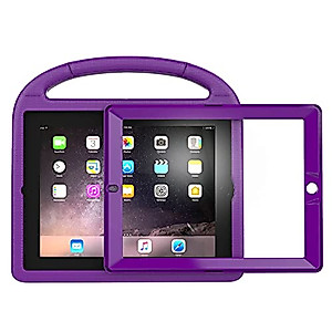 TOEVEK Kids Case for iPad 10th Generation 10.9 Inch, with Built-in Screen Protector and Pen Holder, Durable Shockproof Protective Cover for Apple iPad 10 Gen 10.9" 2022, Violet