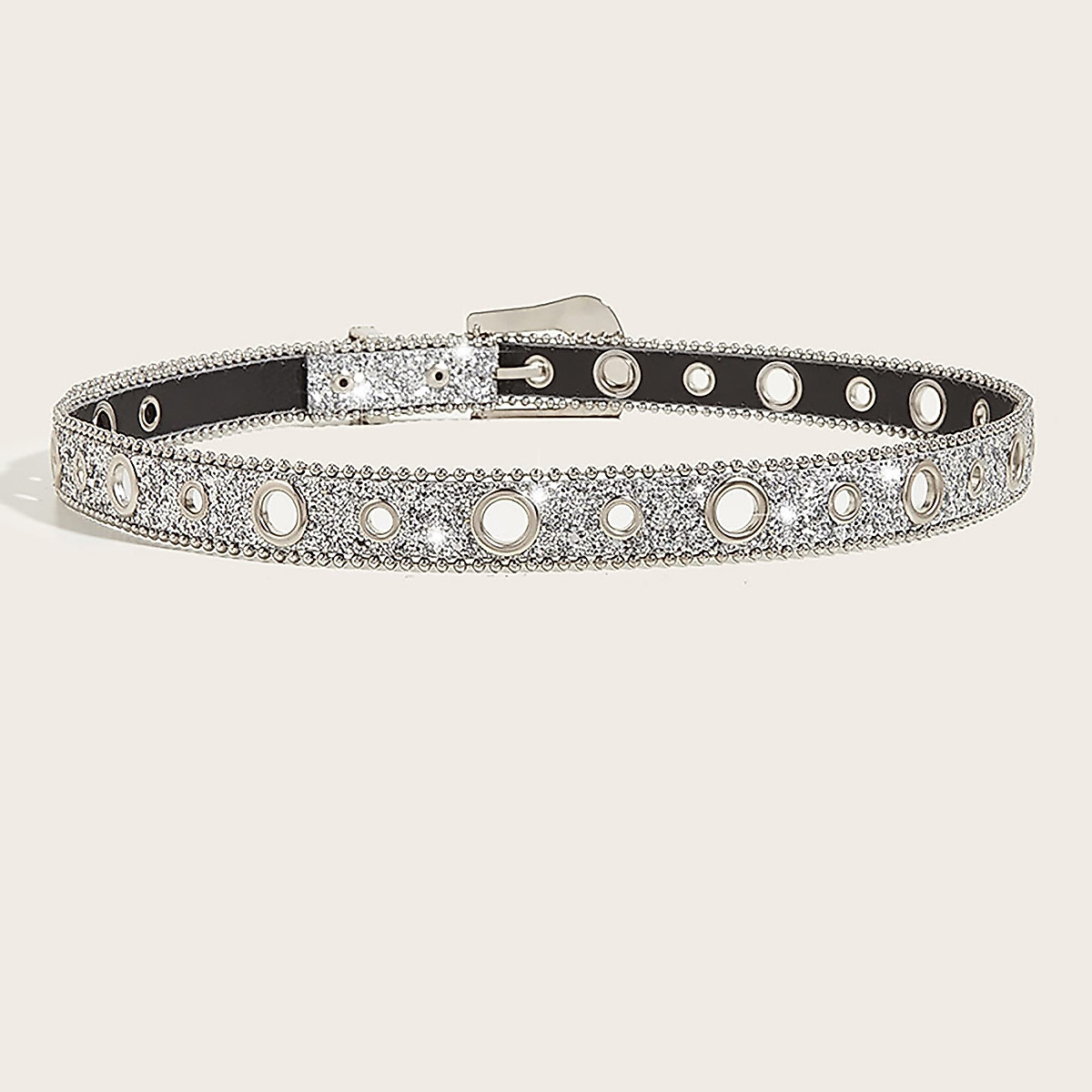 UTOWO Rhinestone Belt for Women Men, Western Cowgirl Cowboy Bling Studded Leather Belt for Jeans Pants