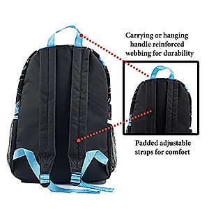 RALME Gaming Backpack Set for Kids, 16 inch, 6 Pieces - Includes Foldable Lunch Bag, Water Bottle, Key Chain, & Pencil Case