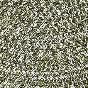 SUPERIOR Reversible Braided Indoor/Outdoor Area Rug, 5' x 8', Green-White