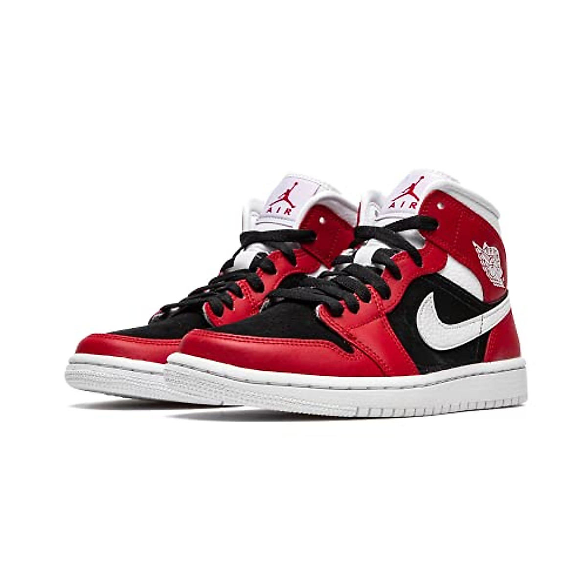 Nike Women's Jordan 1 Mid shoe, Gym Red/White-black, 7