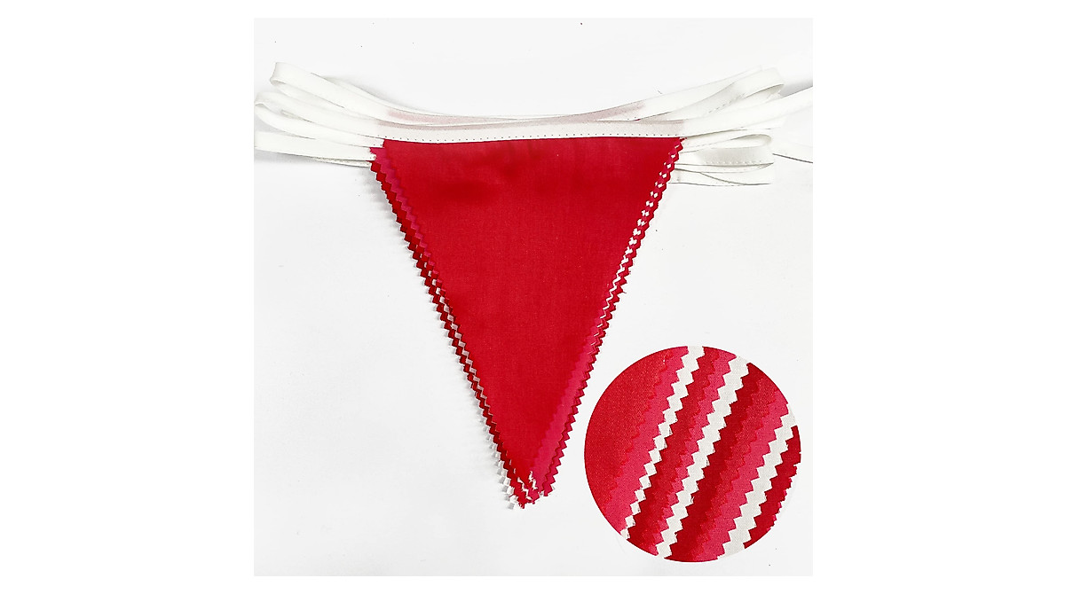 Red Pennant Banner Fabric Flags for Weddings & Parties | Pinkblume