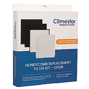 Climestar Honeycomb Filter Kit Compatible Replacement for Rabbit Air Minus A2 SPA-700A SPA-780A Air Purifiers - Odor (Set of 4 Filters)