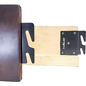 Bed Claw Retro-Hook Plates For Wooden Bed Rail Restoration, Set of 4 with Screws, Bed Frame