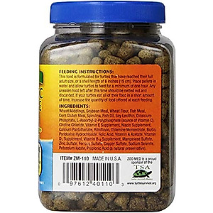 Zoo Med Natural Aquatic Turtle Food - Maintenance Formula (Pellets) 6.5 oz - Pack of 4