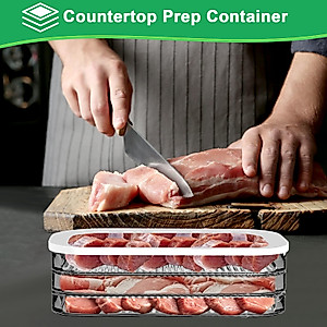 HUSPUR Japanese Deli Meat Container for Fridge,Lunch Meat Container for Refrigerator,Deli Containers with Lids - Stackable Food Storage Boxes for Cold Cuts,Bacon,Meal Prep Containers 18.6 OZ