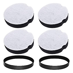 Vacuum Filter for Bissell Powerforce Compact Lightweight Upright Vacuum, Belt for Bissell Powerforce Compact, Fit Model 3508, 2112, 1520, 23T7 Series, Part 1604895/1604896, (6 Pack)