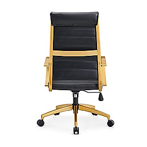 CAROCC Gold Office Chair Executive Office Chair Ergonomic High Back Conference Computer Chair with Lumbar Support White Executive Swivel Office Desk Chair 350+lb 4020 (Gold Black)
