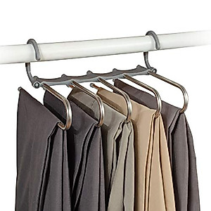 My Home Magic Pant Hanger - Organization and Space Saver Closet Companion, Grey / Stainless Steel
