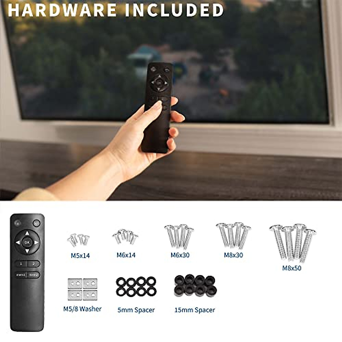 VIVO Motorized TV Stand for 37 to 65 inch Screens, Vertical Lift Television Stand with Remote Control, Compact TV Mount Bracket, MOUNT-E-UP65A