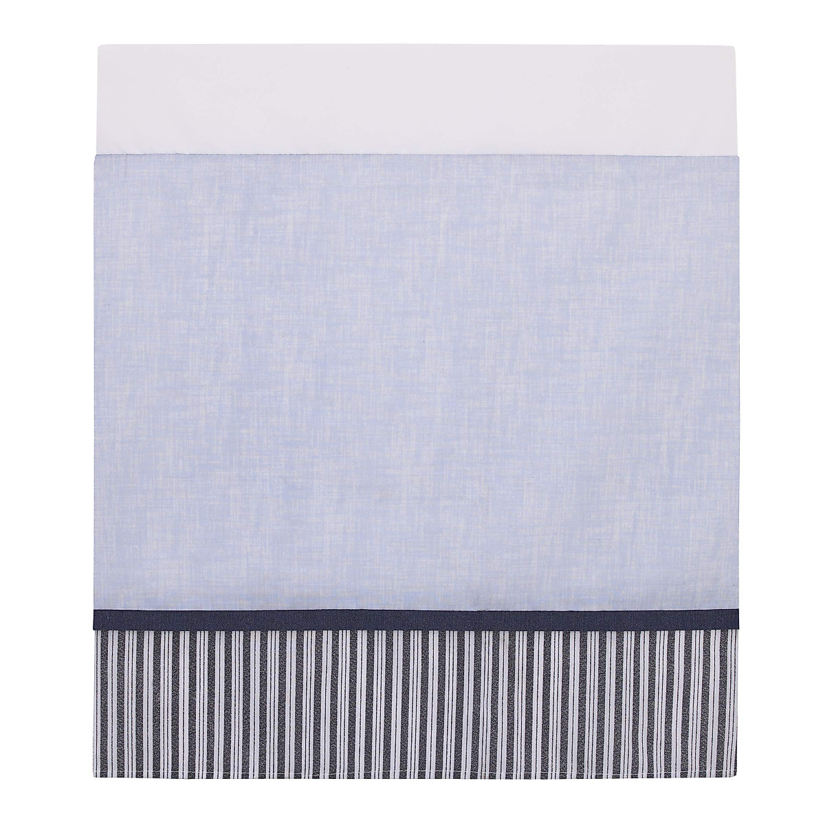 NoJo Seas The Day Blue and White Whale, Narwhal, Sea Lion, Shark 4 Piece Crib Bedding Set - Comforter, 100% Cotton Fitted Crib Sheet, Crib Skirt, and Storage