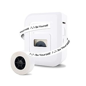 vretti Label Maker Machine with Tape, Portable Bluetooth Label Maker, Wireless Mini Sticker Printer for Office Home Organization Storage Multiple Templates Font Icon Inkless Rechargeable