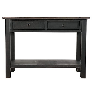 Signature Design by Ashley Tyler Creek Modern Farmhouse Sofa Table, Brown & Black
