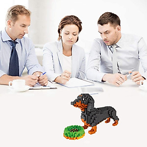 ISeeSee Micro Mini Blocks Dog Building Animal Set DIY 3D Building Toy Bricks for Kids or Adult Dachshunds 898PCS