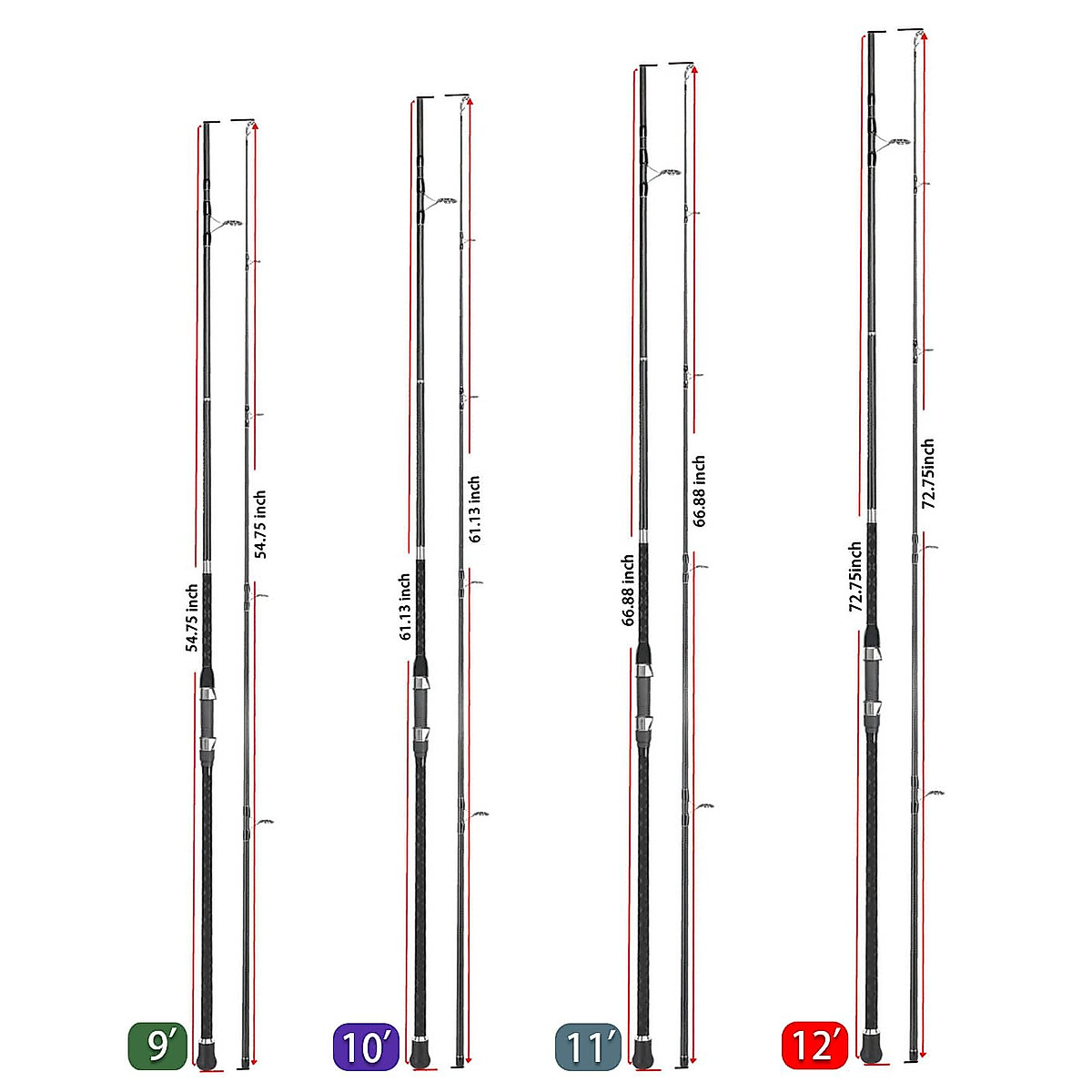 LITTMA—Surf Rods LITTMA Surf Spinning Rod Surf Rods Saltwater 12ft 9ft 10ft 11ft Graphite Surf Rod Surf Casting Rod Surf Fishing Rod Surf Rod Saltwater Surf Travel Rod Surf Rod Barra de Surf Surf Rod