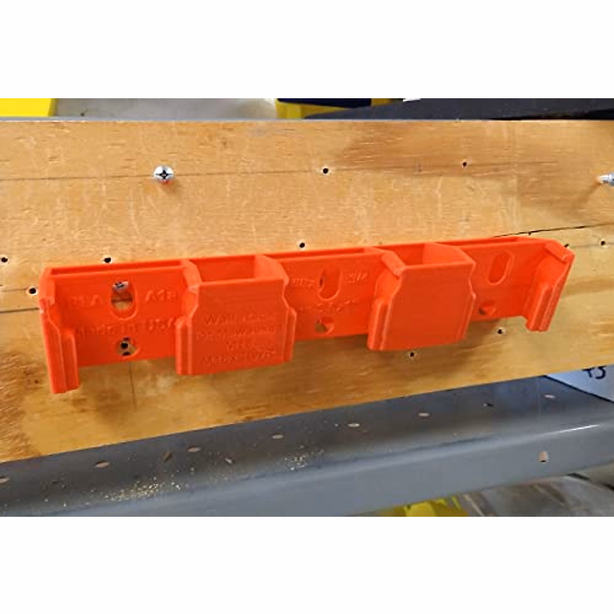 Made by Mitchell M18 3 Slot Battery Rack for Milwaukee Wall Mount Holder Latching Storage Rack M18 Packs. USA PN M18x3-WR