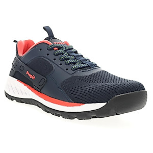 Propét Womens Visper Hiking Shoe, Navy/Melon, 8.5 Wide US