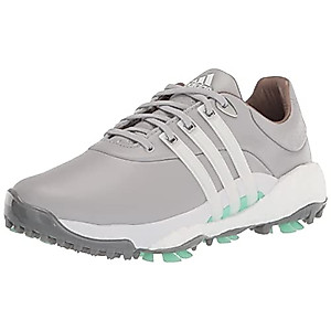 adidas Women's Tour360 22 Golf Shoes, Grey Two/Footwear White/Pulse Mint, 7.5