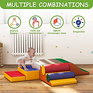 Betterhood Climbing Blocks - Kids Soft Foam Activity Playset - Toddler Soft Couch Climber Gymnastics Equipment for Crawling and Sliding at Home, Preschool