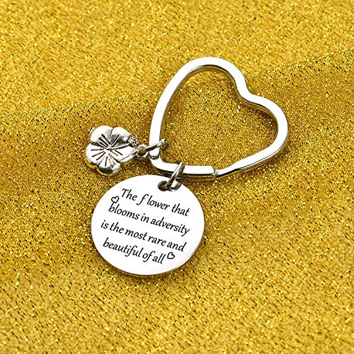 7RVZM Inspired Keychain encouragement Keychain encouragement Jewelry daughter Daily Reminder Gift Inspirational Gift Inspirational Jewelry Motivational Jewelry Mulan Lover Gift Flower Keychain
