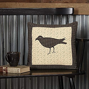 VHC Brands Kettle Grove 10 x 10 Crow Country Primitive Throw Pillow, Set of 1