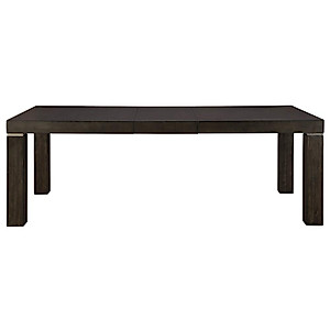 Signature Design by Ashley Hyndell Contemporary Dining Extension Table, Seats up to 8, Dark Brown