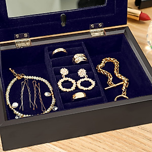 CHIHUT Dark Blue Self Adhesive Velvet Drawer Liner for Jewelry Dresser Velvet Wallpaper Peel and Stick Velvet Flocking Liner Soft Felt Fabric Contact Paper for Jewelry Box Liner DIY Craft 17.7''x236''