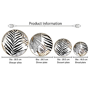 16-Piece Dinnerware Set, Round Dinner Plates , Dish set for 4,Scratch Resistant, Lead-Free, Microwave, Oven, and Dishwasher Safe