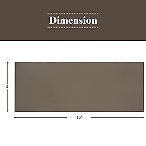 Tangkula 2PCS 16x4 Ft Universal Replacement Canopy for Pergola Structure, Outdoor Shade Canopy Cover, Waterproof Polyester Cover for Durable Use (Cover only) (Tan)