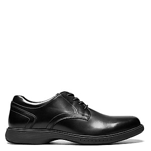 Nunn Bush Men's PRO Plain Toe Oxford with KORE Slip Resistant Comfort Technology, Black, 12 Wide