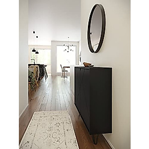 Nexera, Black 132206 Slim 2-Door Storage Cabinet