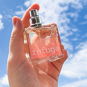 CHARLOTTE RUSSE Refuge Perfume Spray - Fresh Fruity Floral Fragrance for Daytime Wear, Evening Wear and Special Occasions - Raspberry, Peach, Apple, Sandalwood - 1.7 oz / 50 ml