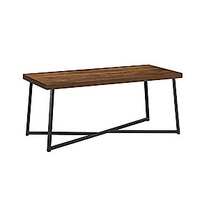 Sauder Canton Lane Coffee Table, L: 43.31" x W: 19.69" x H: 18.31", Grand Walnut Finish