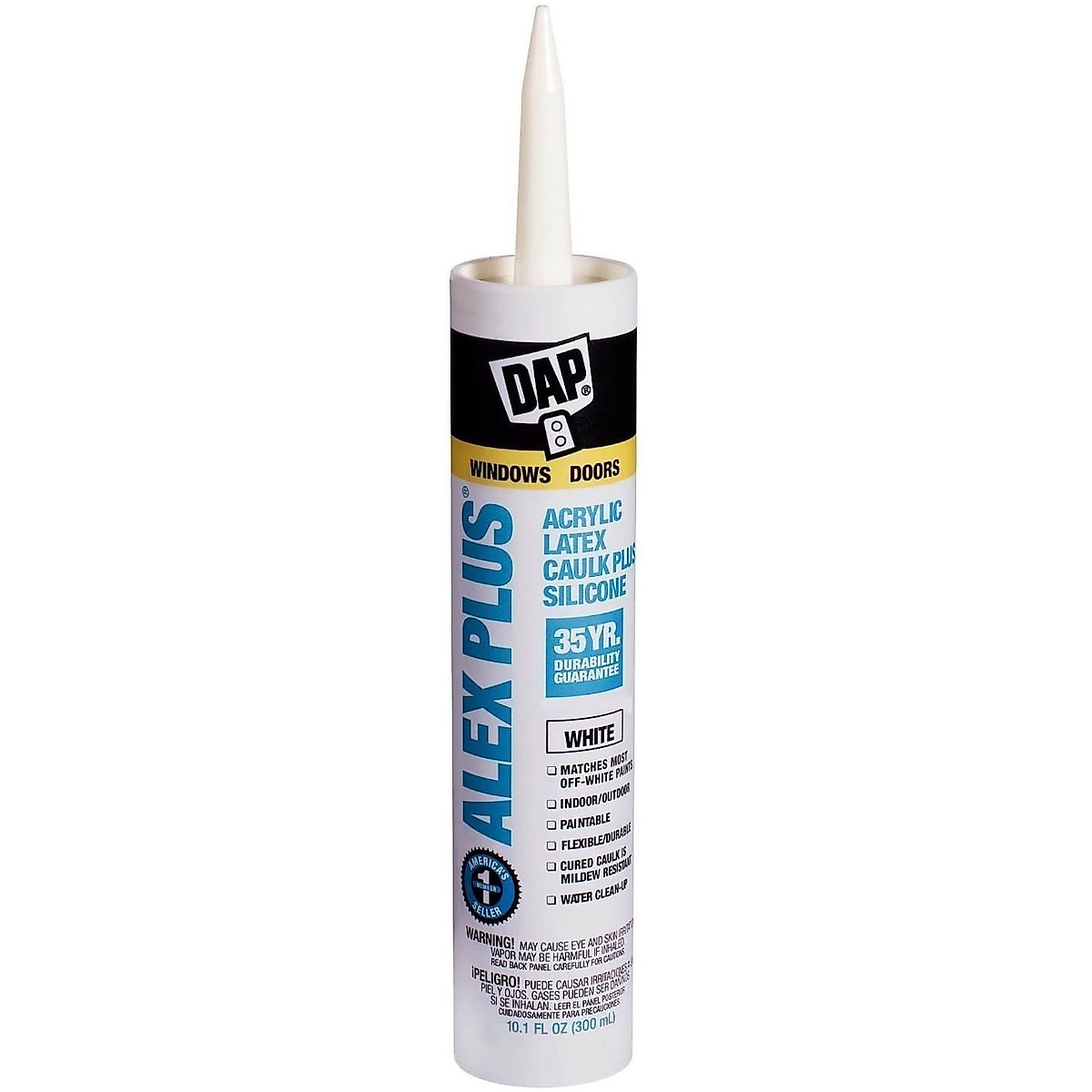 Dap Inc 18152 6 Pack 10.1 oz. Alex Plus Acrylic Latex Caulk Plus Silicone, White