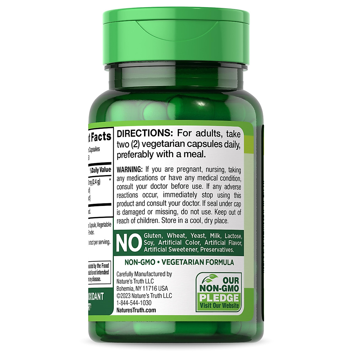 Nature's Truth Bilberry Fruit Extract Capsules | 2400mg | 100 Count | Non-GMO & Gluten Free Supplement