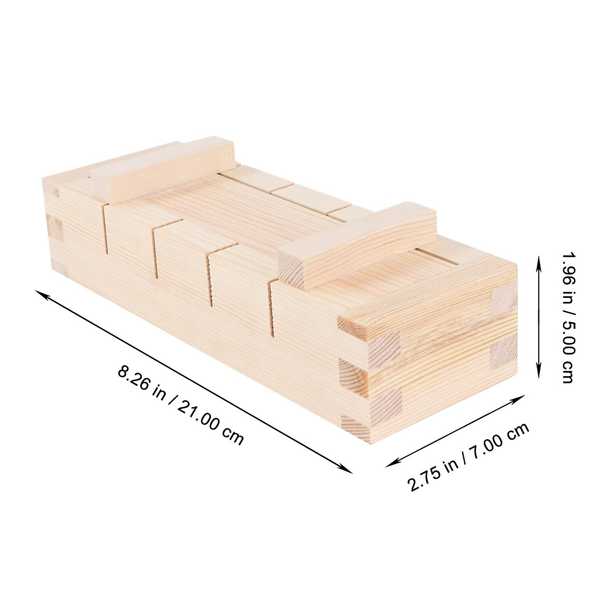 DOITOOL Sushi Making Kit, Rectangular Wooden Sushi Press Mold, Sushi Maker Wooden Musubi Maker Press at Home or Kitchen