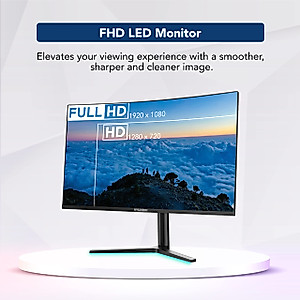 Hyundai 32 Inch Curved Gaming Monitor - Full HD 1080P LED 165Hz Refresh Rate, 3 Sides Narrow Bezel 178° Wide Viewing, HDMI & Displayport, 75 x 75 mm Vesa Mountable, Black (32CGM Series)
