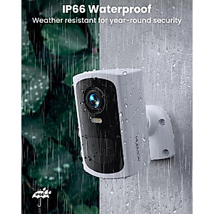 MUBVIEW Security Cameras Outdoor Wireless, 2K Smart Battery Camera 2.4Ghz WiFi, Cameras for Home Security with Spotlight&Siren Alarm, 2-Way Audio, Color Night Vision, Motion Detection, Cloud Storage