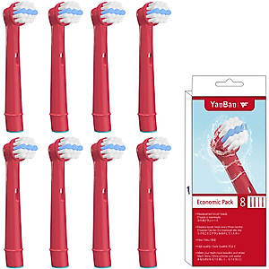 VINFANY 8pcs Kid's Toothbrush Head for Oral B, Children Replacement Brush Heads for Braun Electric Rechargeable Toothbrush Compatible Sensitive Clean, Professional Care, Advanced Power, Floss
