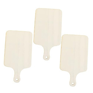 SHOWERORO 3pcs DIY Tray Bread Tray Wooden Tray Mini Breadboard Cutting Boards for Crafts Wooden Bread Tray Wooden Pizza Serving Trays Brown Wooden Cake Board Blank Wood Tray Bread Board Food