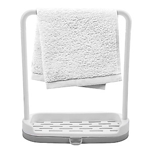 Detachable Towel Storage Rack, Dishcloth Sponge Drying Rack Kitchen Plastic Quick Drying Water Absorbing Rod Rag Stand, Kitchen Storage Organizer(6.69 * 2.75 * 7.79in-Grey)