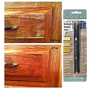 Cal-Flor PE49401CF ScratchCure 3 Shade Double Tipped Repair Pen for Use on Wood, Laminate, Flooring & Furniture, Gray