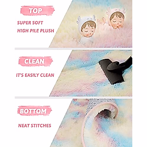 AÖARLO Princess Play Tent with Rainbow Rug and Lights, Odorless Princess Tent for Girls 3-7, Indoor Play Tent Toy House, ASTM Certified Mosquito Prevention, 55'' X 53'' (DxH)